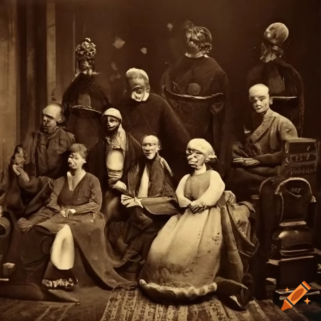 Mysterious group of people involved in an activity under divine ...