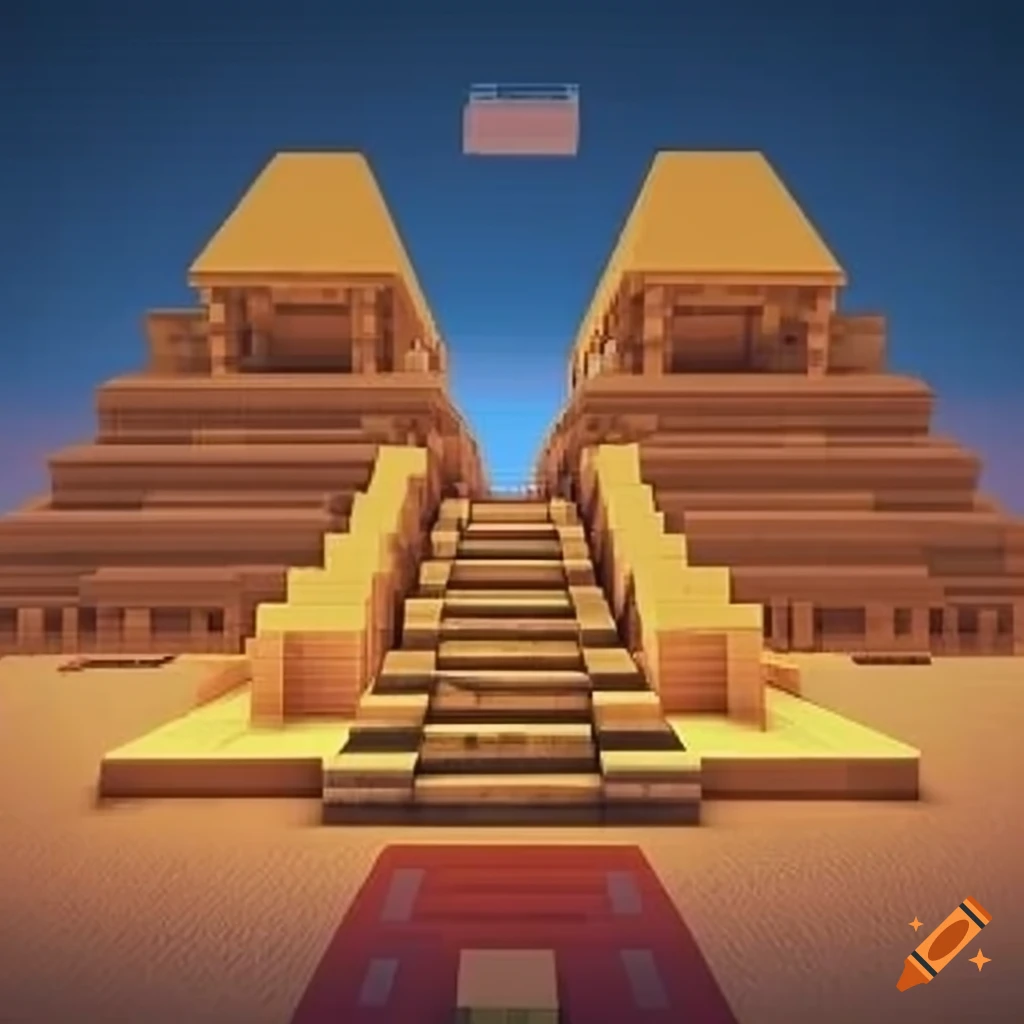 Ancient egypt themed minecraft build on Craiyon