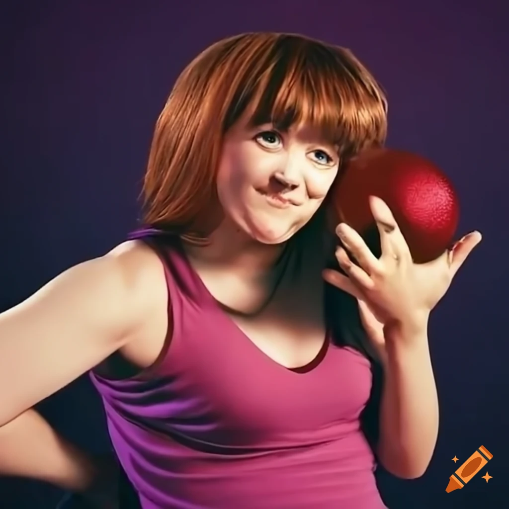 Flo from Progressive punching a fushigi ball on Craiyon