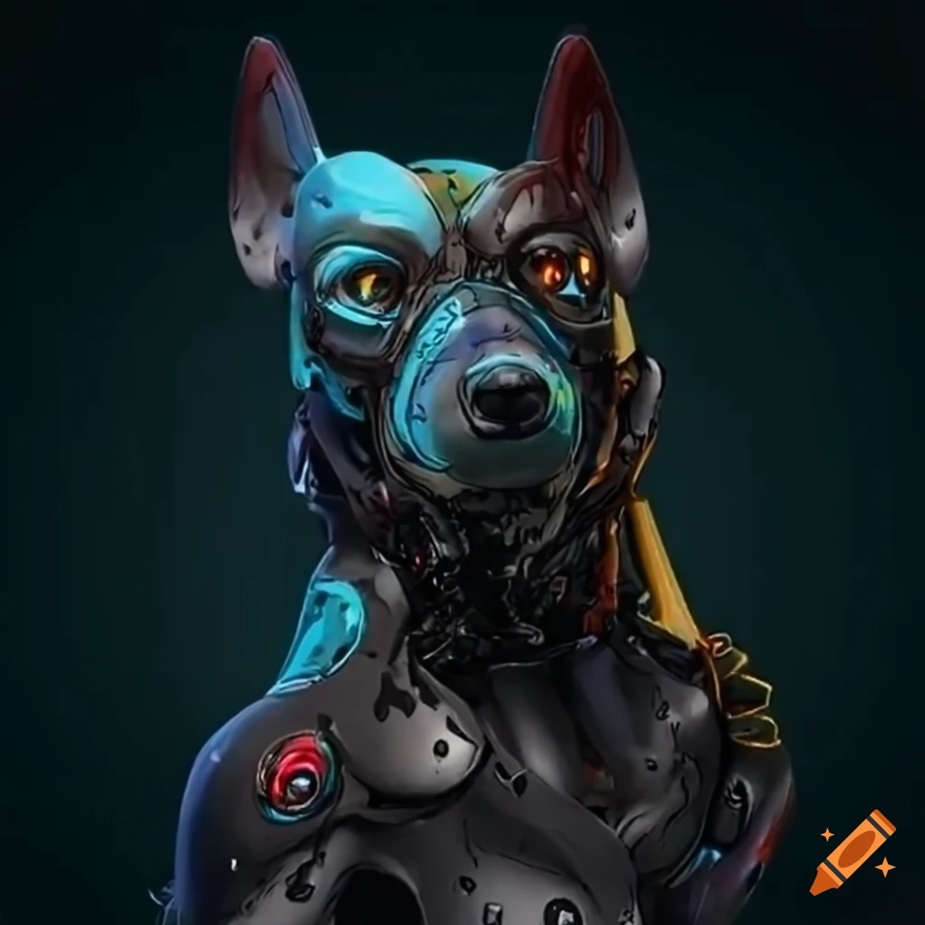 Cyborg dog on Craiyon