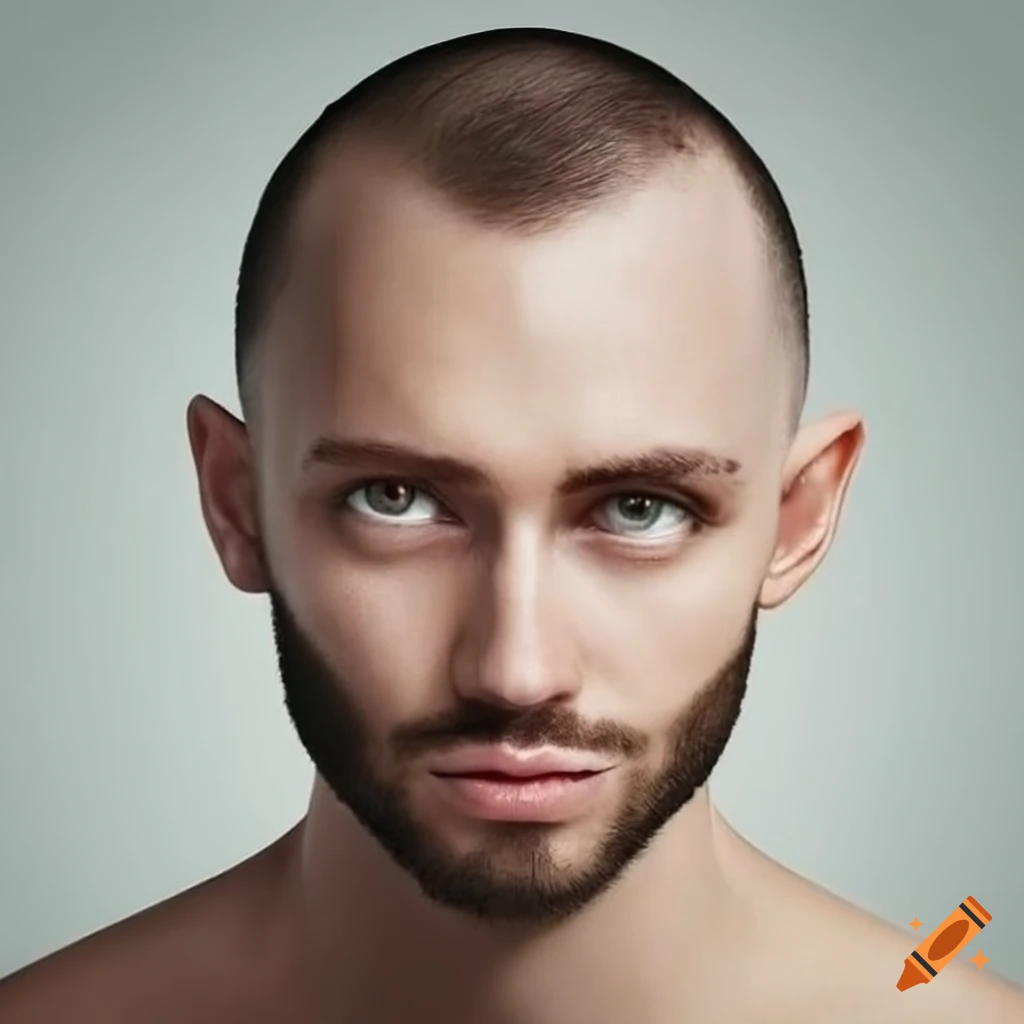 Man with receding hairline on Craiyon