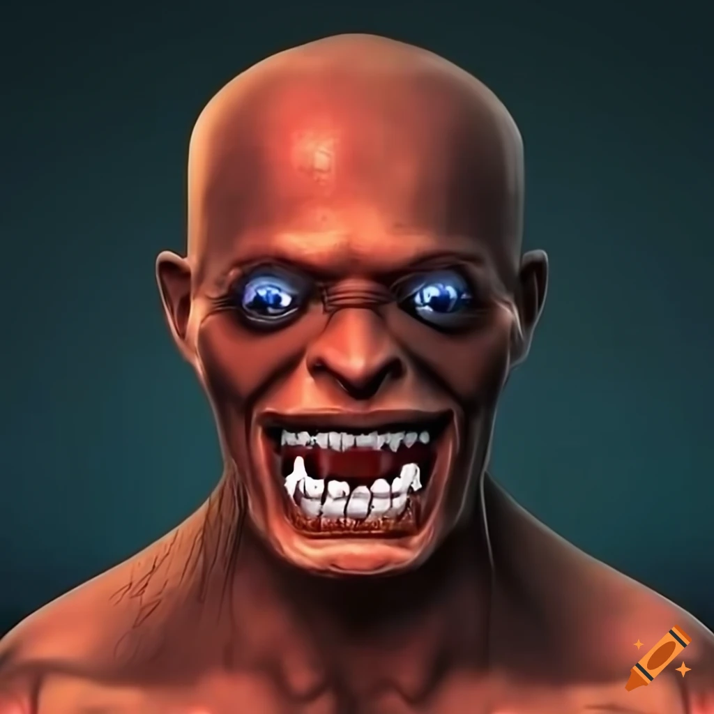 Phantom with cruel eyes and razor-sharp teeth on Craiyon