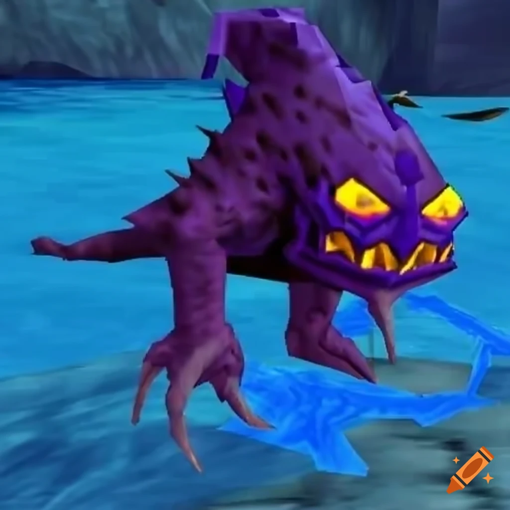 Zelda 64 ocean monster boss battle on Craiyon