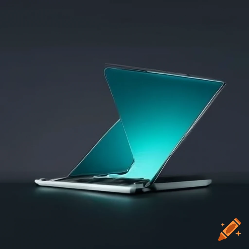 Glass laptop on Craiyon