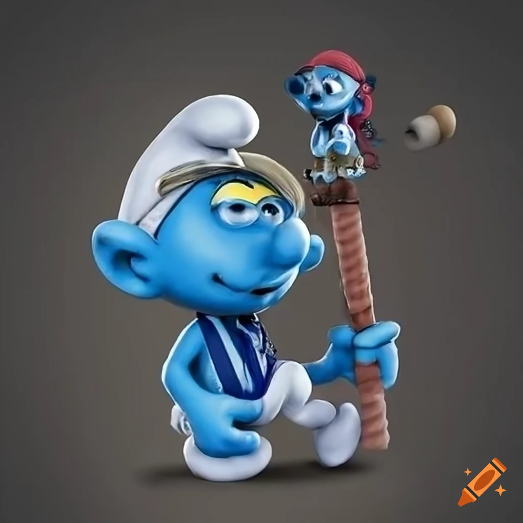 Smurf cultists on Craiyon