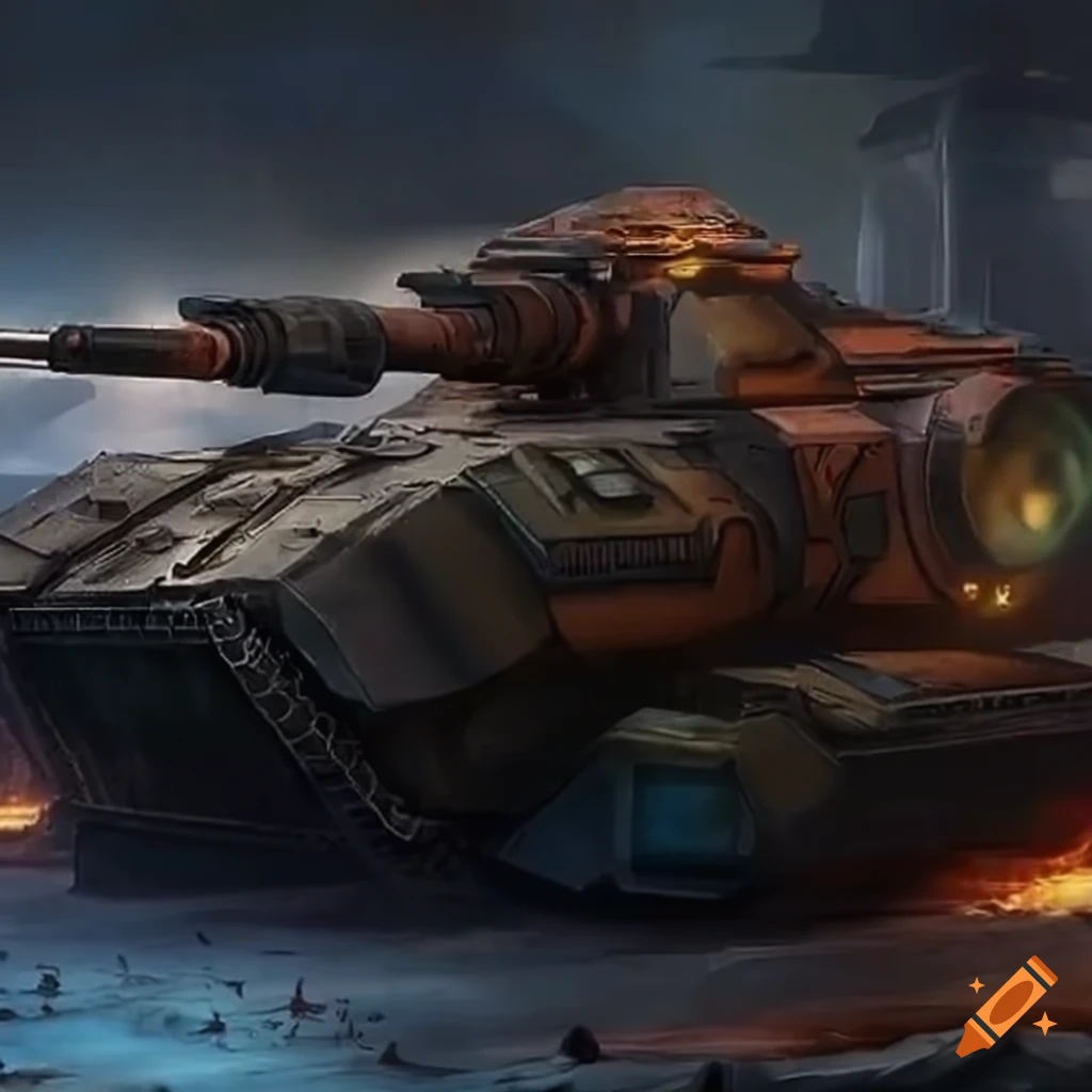 Sci-fi heavy armored tank on Craiyon