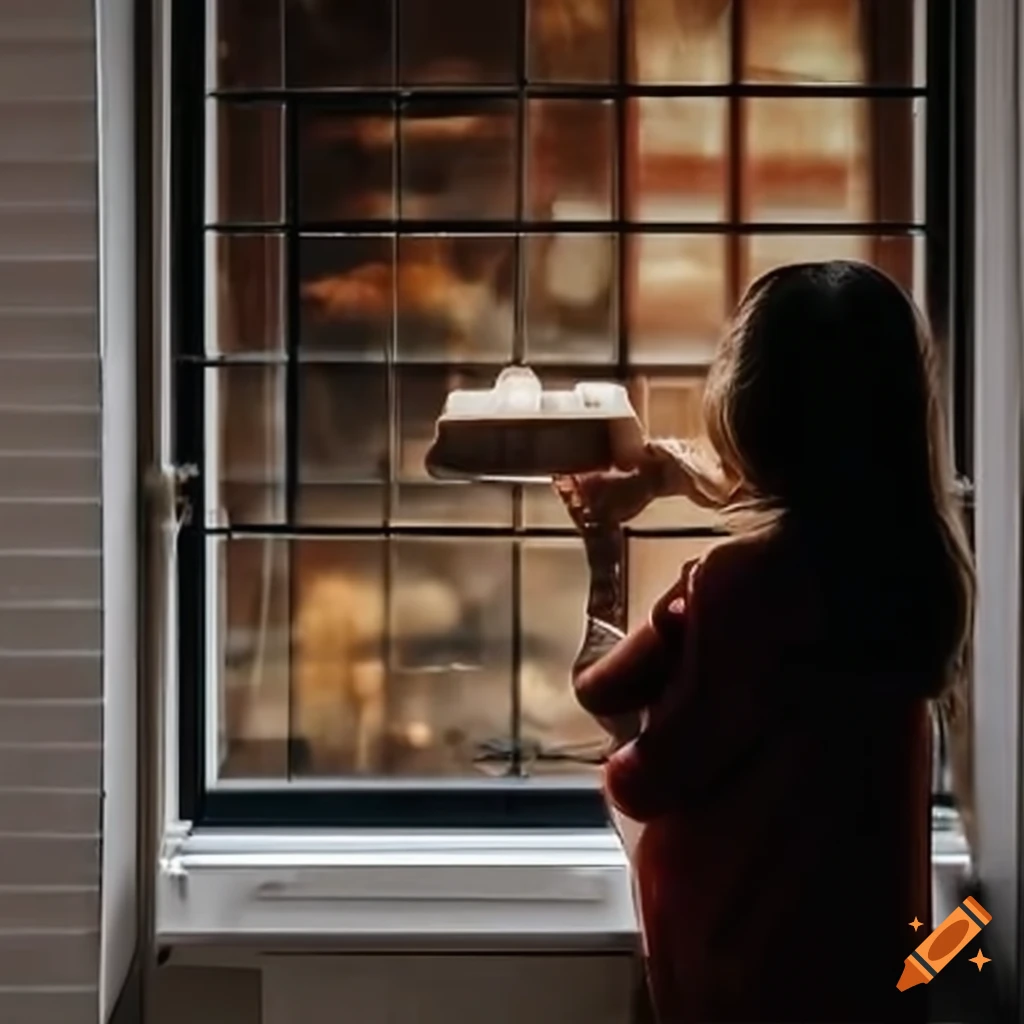 View of cooking through a window on Craiyon