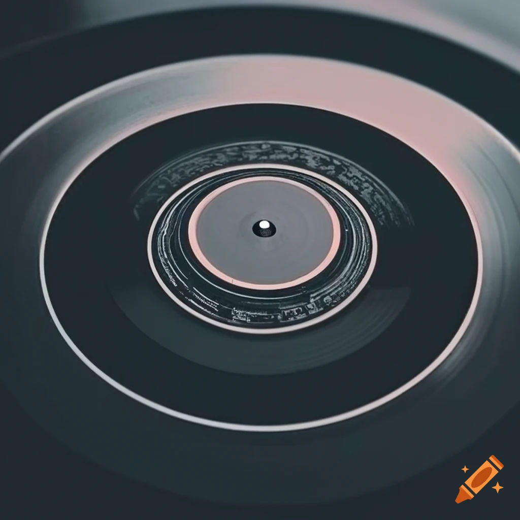 Logo for sunday music finds featuring a vinyl record and modern serif ...