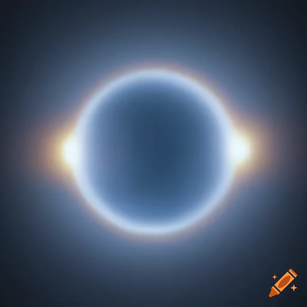 Icy solar halo phenomenon on Craiyon