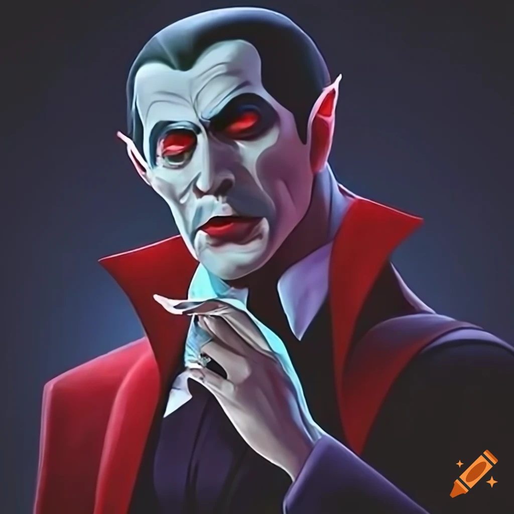 Illustration of dracula on Craiyon
