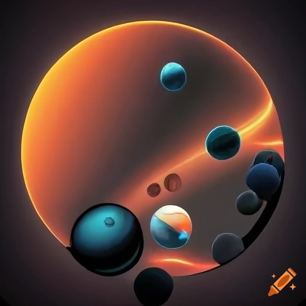 Abstract 3d vector mechanical planetary system with metallic surfaces ...