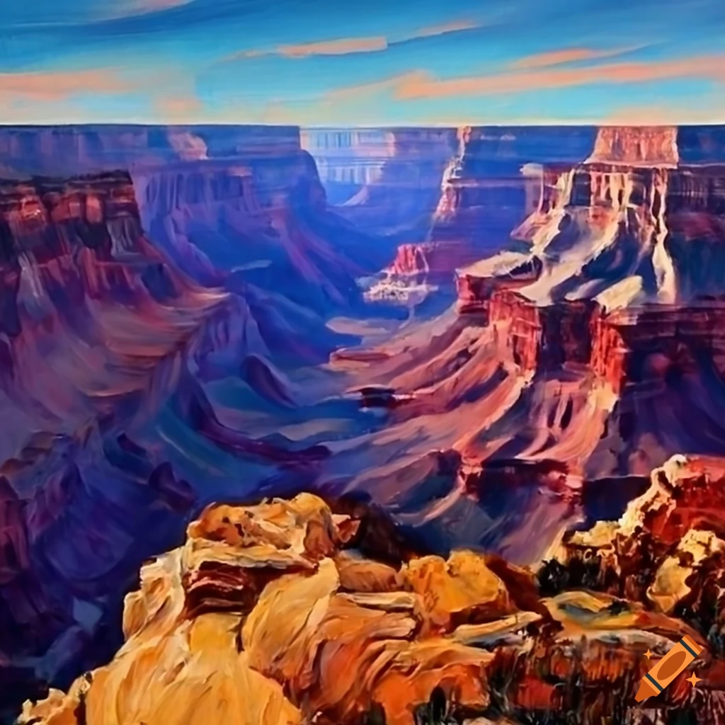 Grand canyon oil painting on Craiyon