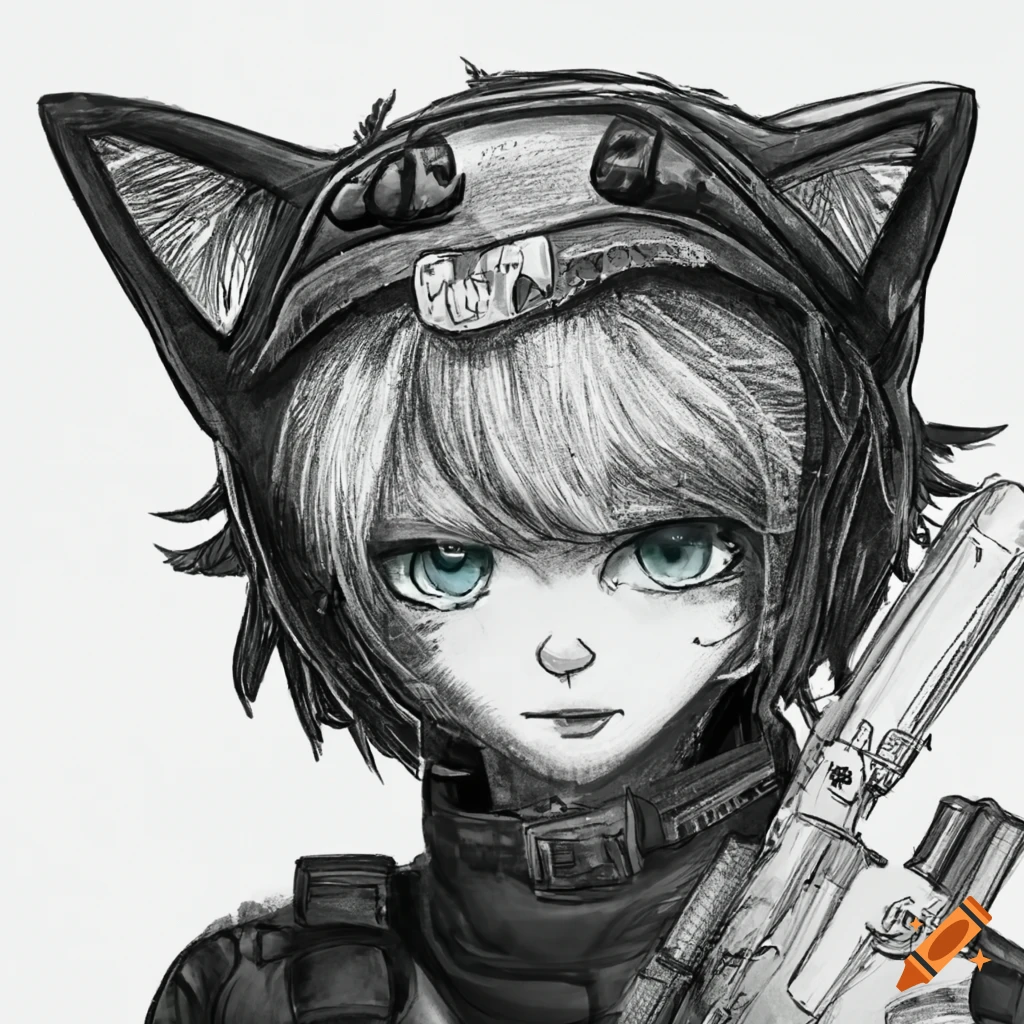 Tactical catboy on Craiyon