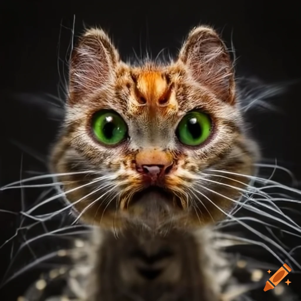 Cat-spider hybrid creature on Craiyon