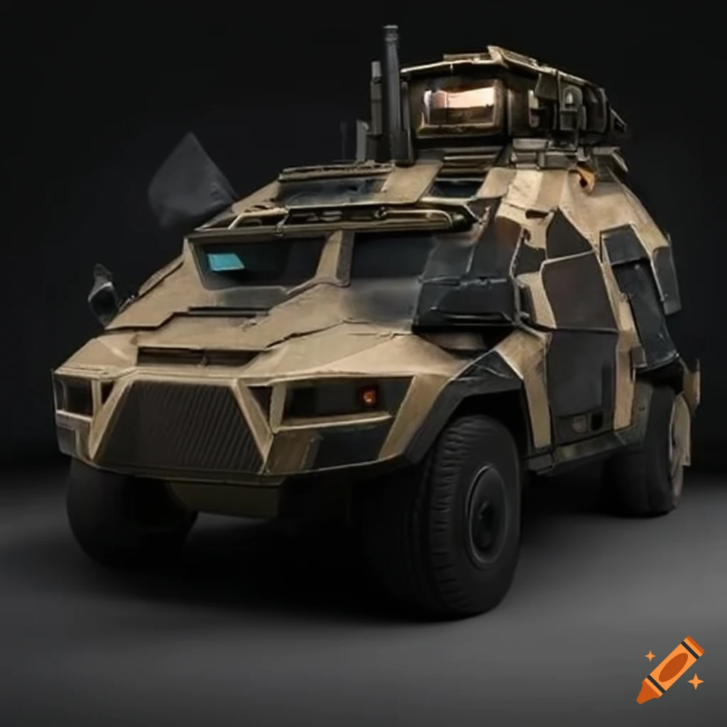 Armored superhero vehicle on Craiyon