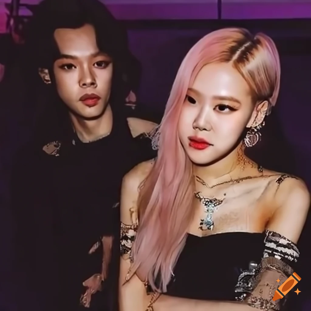 Blackpink rosé and harry styles as a couple on Craiyon