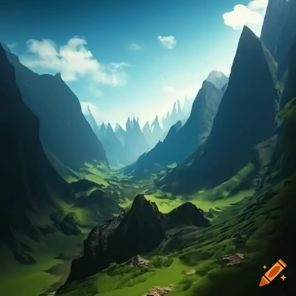 Real mountain scenery on Craiyon