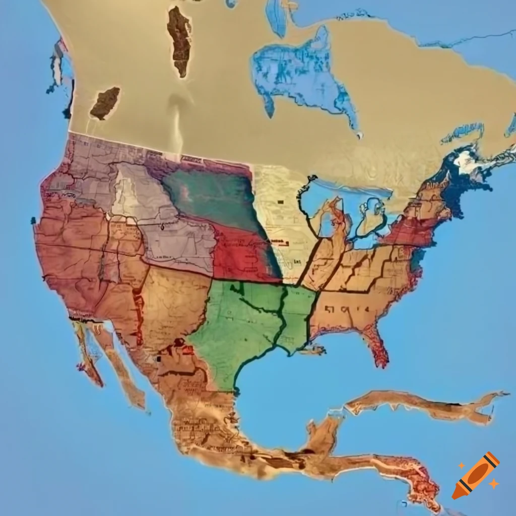 Map of mexico and arizona on Craiyon