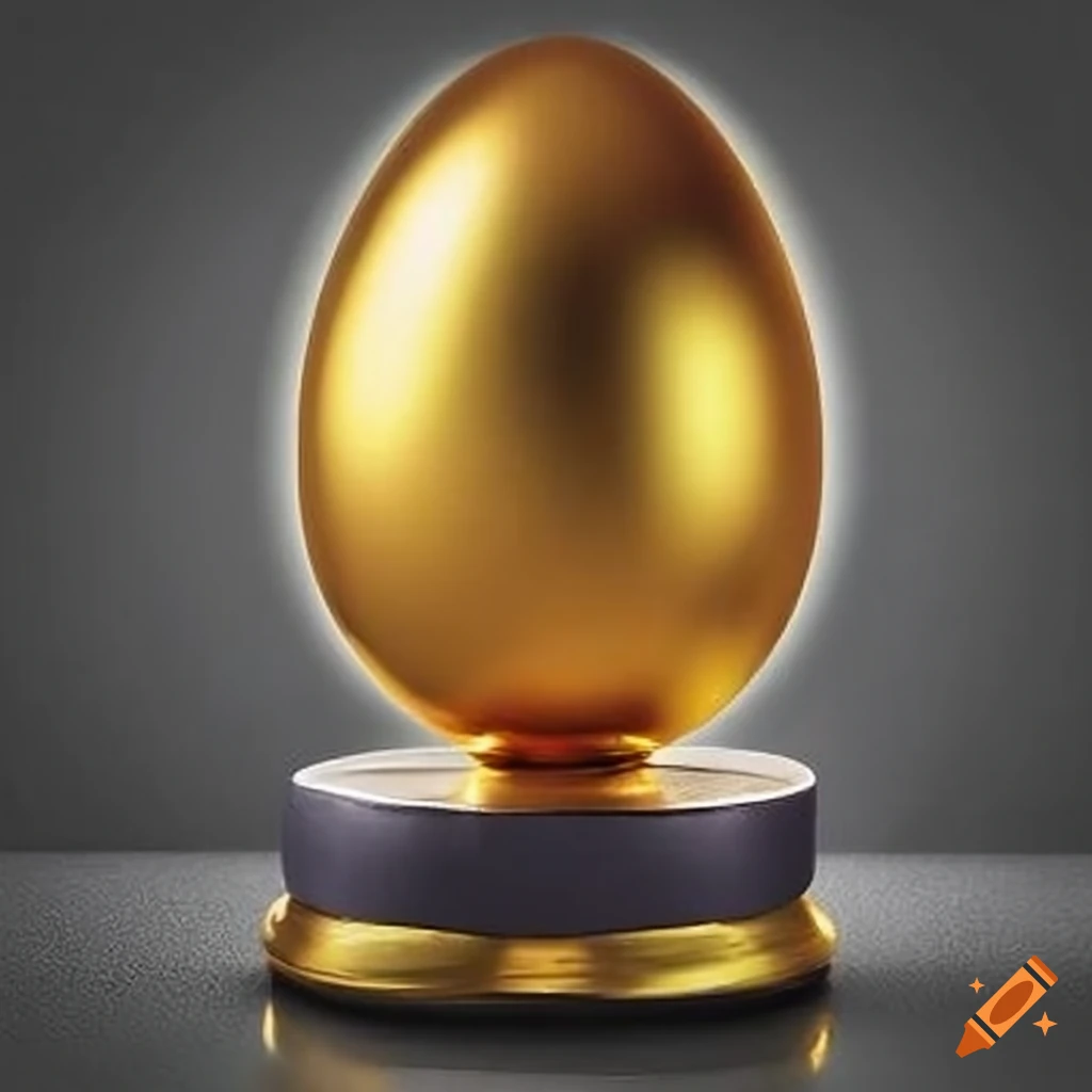 Golden egg trophy award on Craiyon