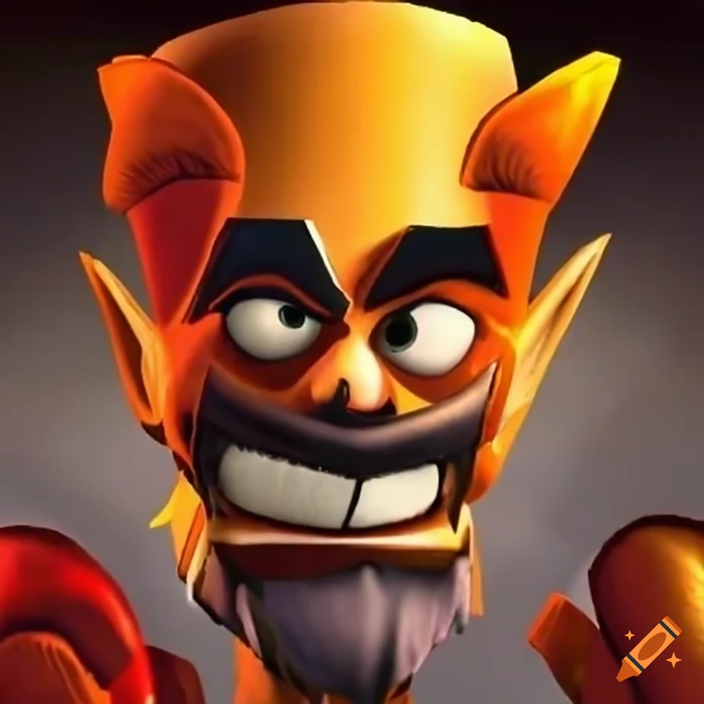 Dr cortex from crash bandicoot wearing boxing gloves on Craiyon