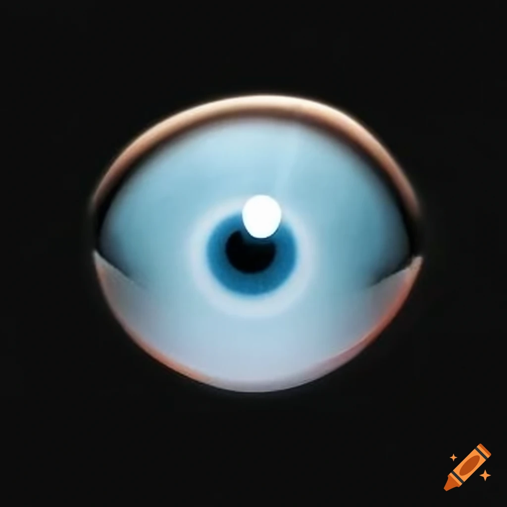 Clear translucent glass eye on Craiyon