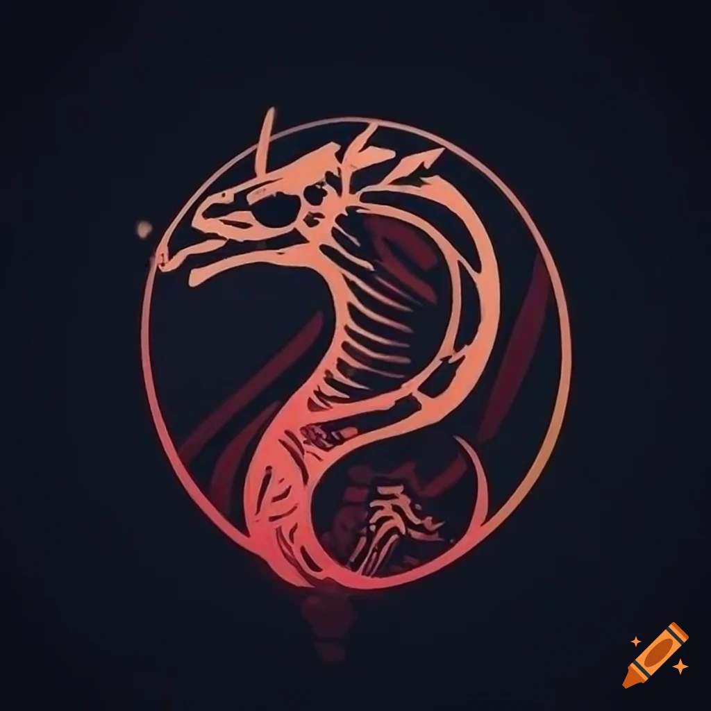 Minimalist chapter symbol for the Verdant Kirin on Craiyon