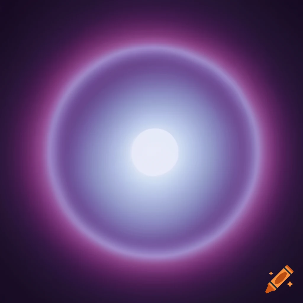 Glowing celestial halo on a solid background on Craiyon