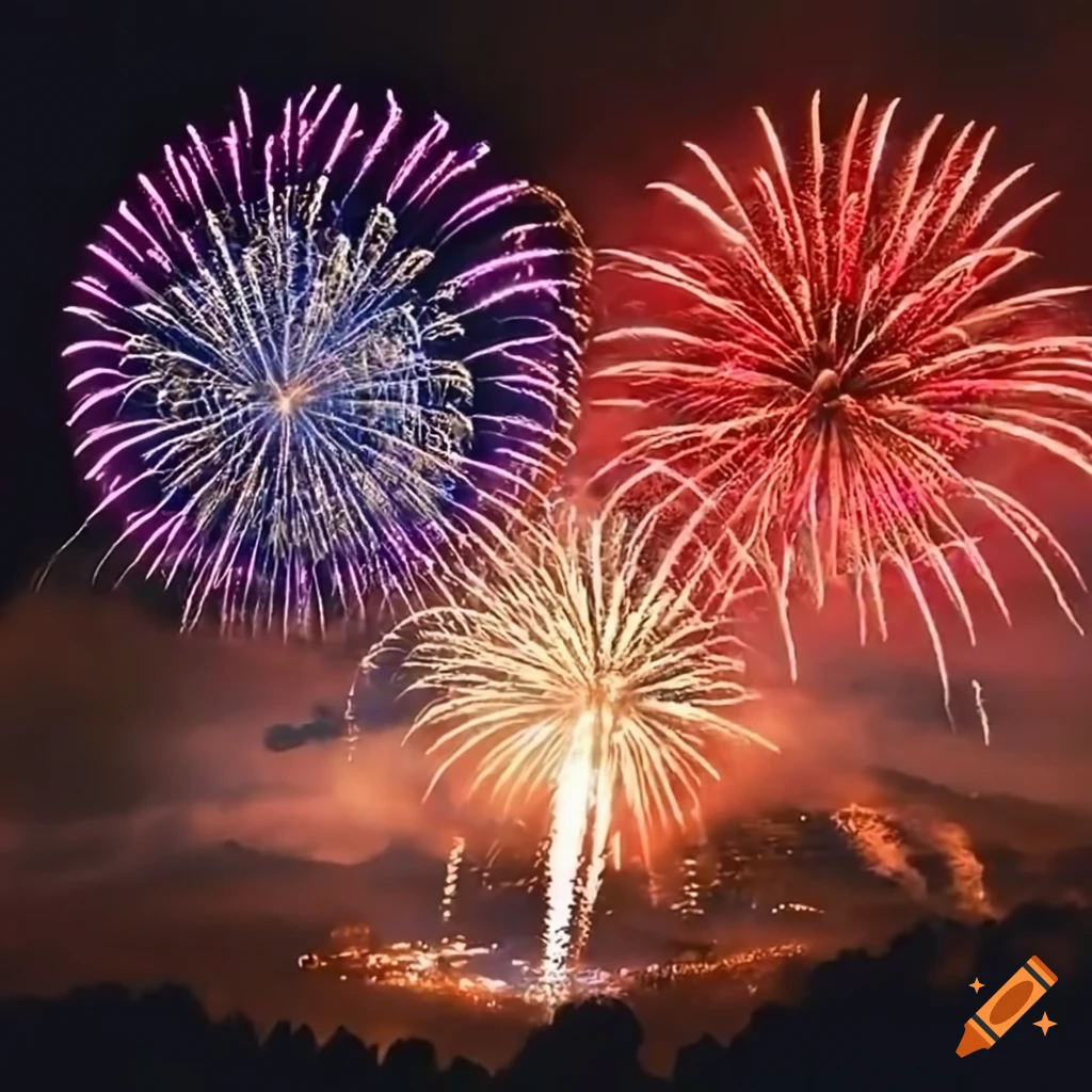 2023 firework display on Craiyon