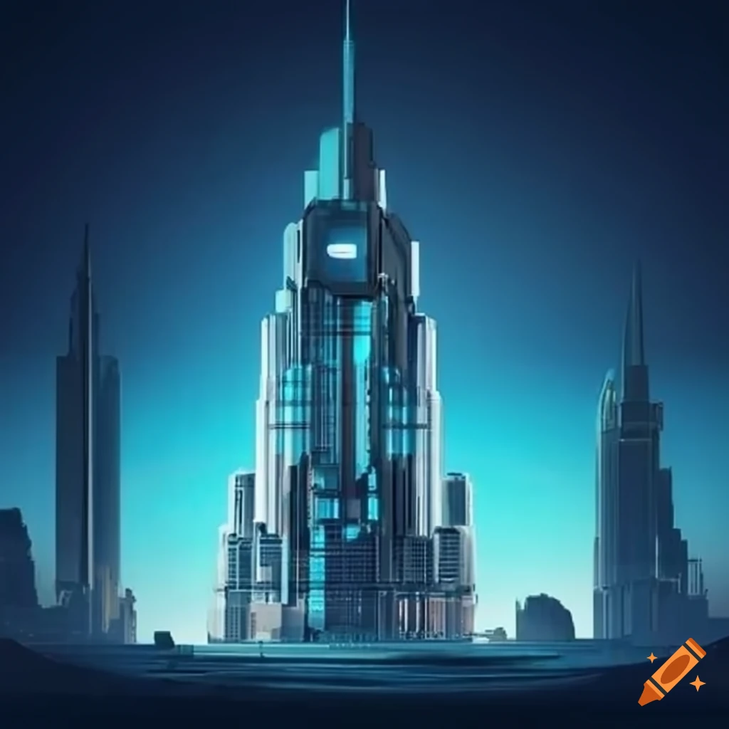 Futuristic Martian metropolis with towering skyscrapers and advanced ...