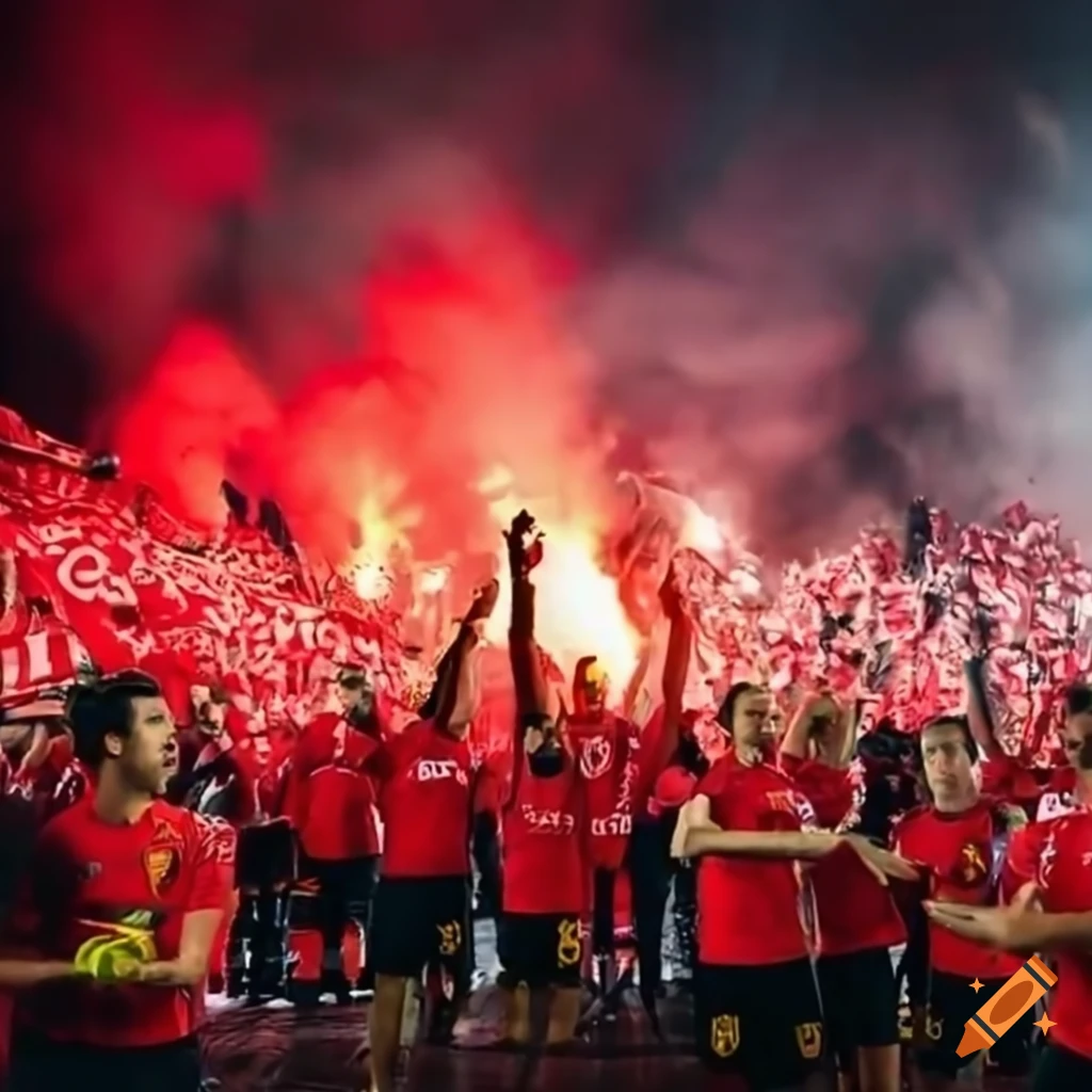 Rcd mallorca supporters celebrating at winner conference europa league ...