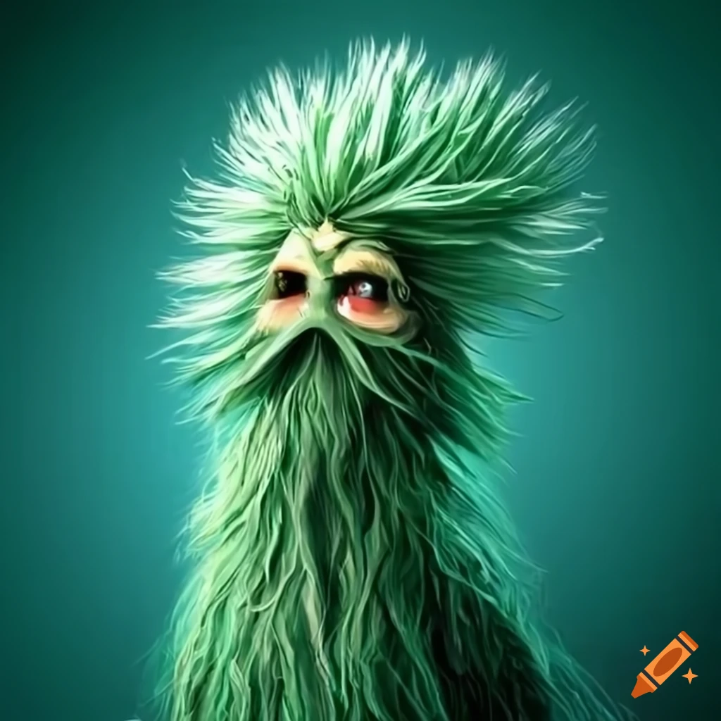 Adorable creature with a pine tree beard on Craiyon