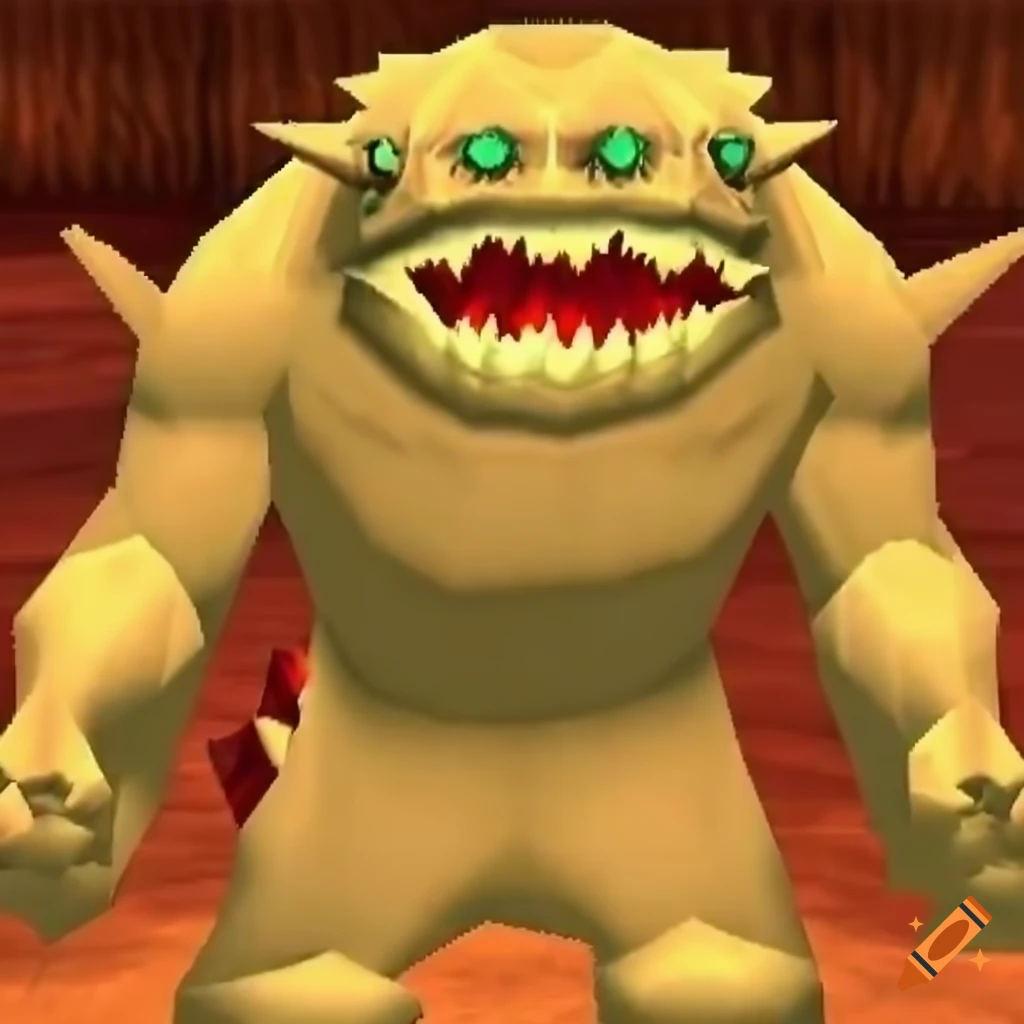 Zelda 64 sand monster boss battle on Craiyon
