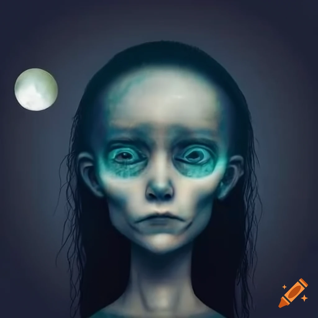 Humanoid featureless shape in an alien environment under multiple suns ...