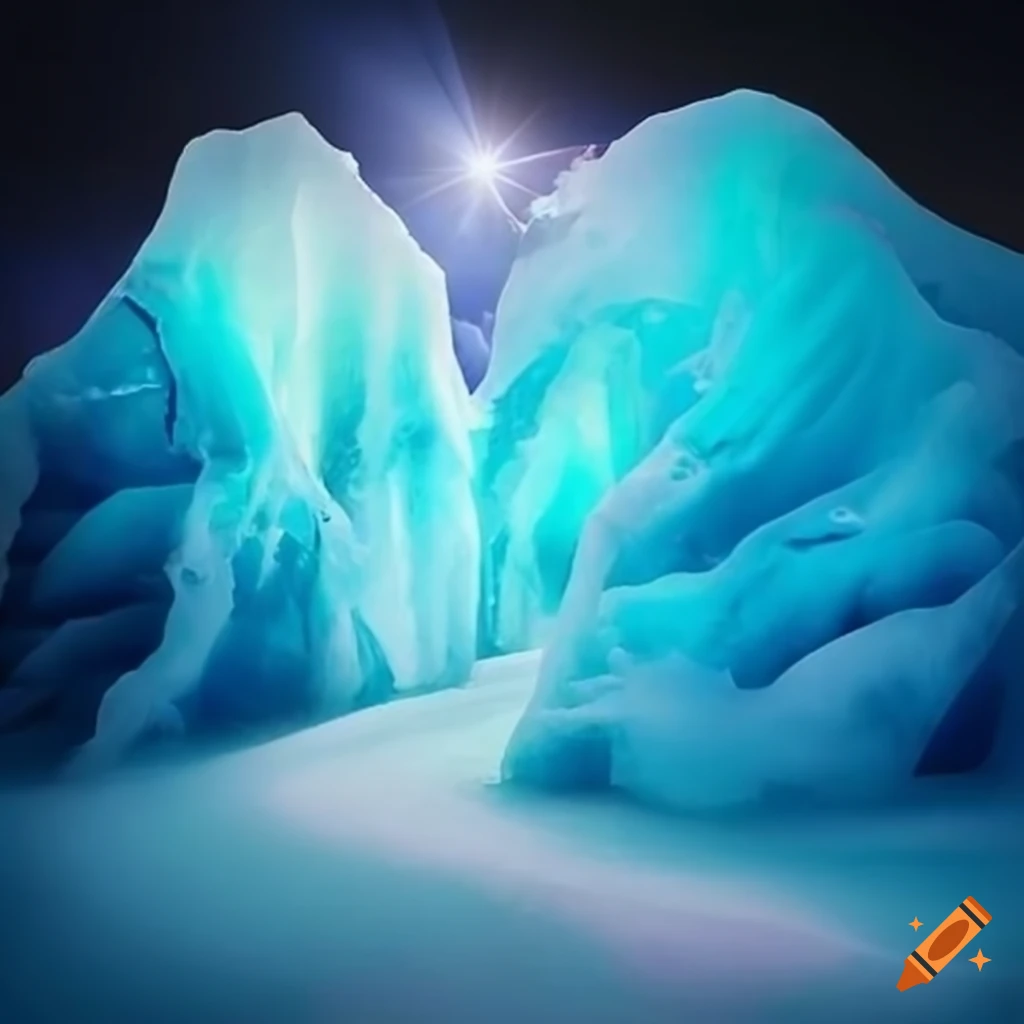 Pastel art of magical ice wall on Craiyon