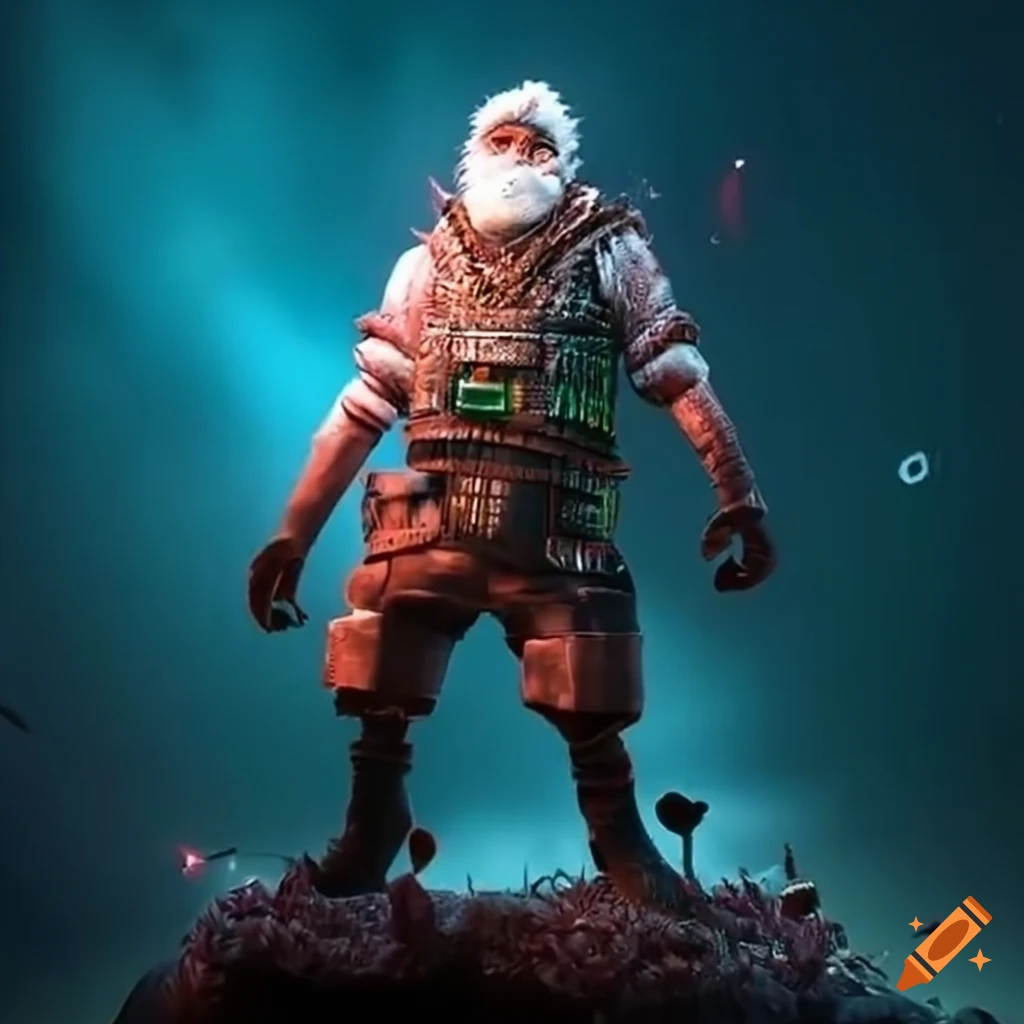 Santa as the ultimate gamer on Craiyon