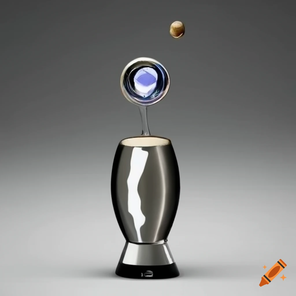 Electron and proton forming a trophy on Craiyon