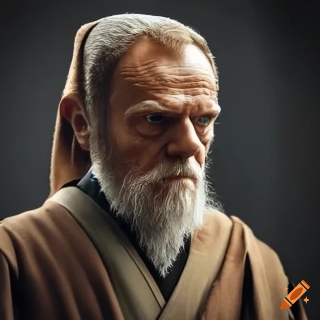 Donald tusk dressed as a jedi on Craiyon