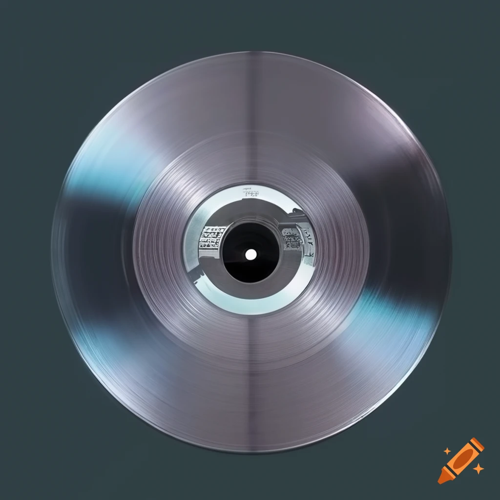 Silver vinyl disc on Craiyon