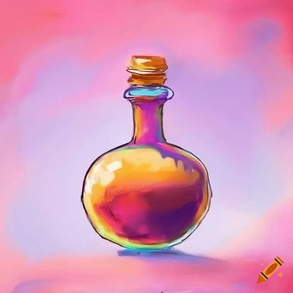 Health potion with pastel art on Craiyon