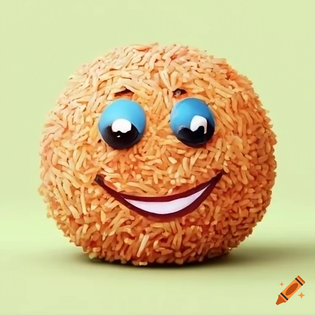 Happy face rice ball on Craiyon