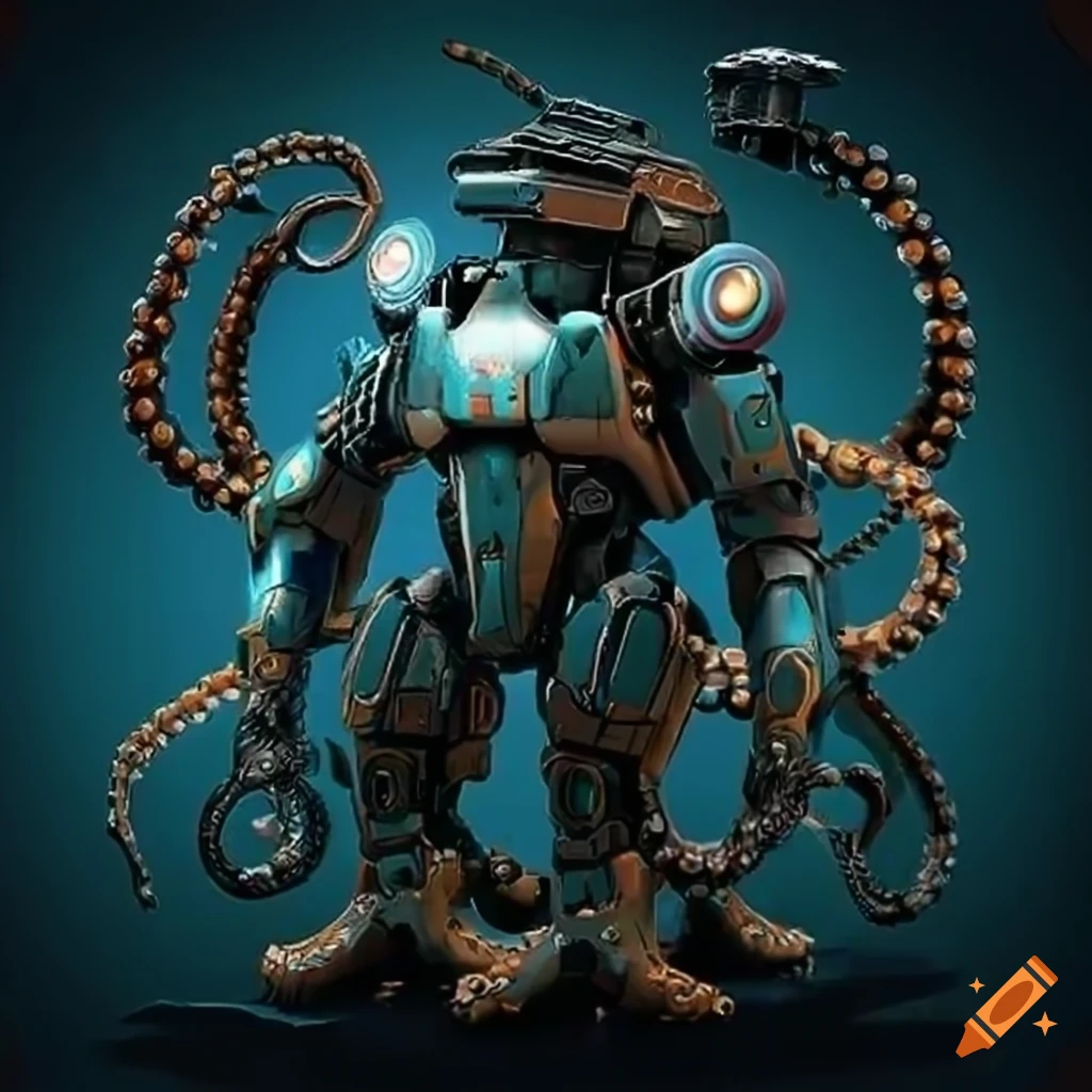 Mechanical octopus on Craiyon