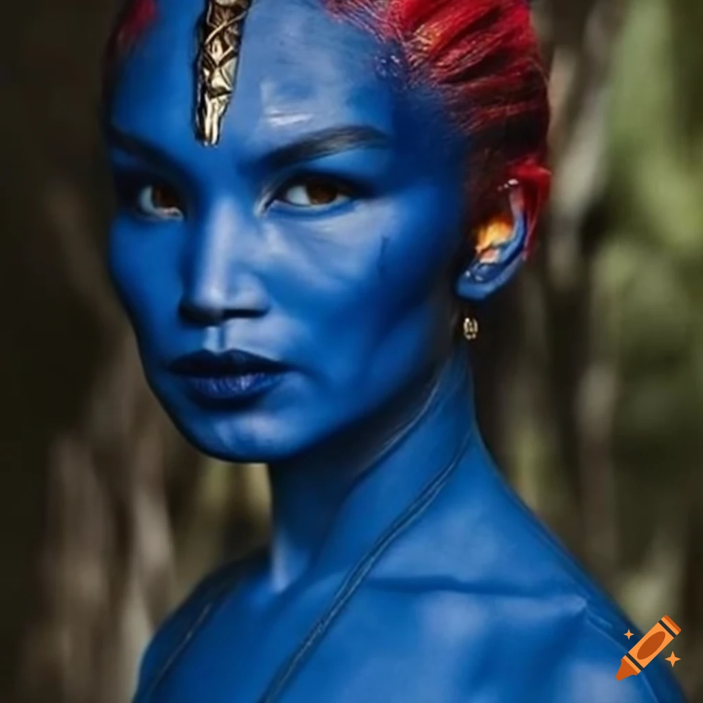 Gemma chan as mystique on Craiyon