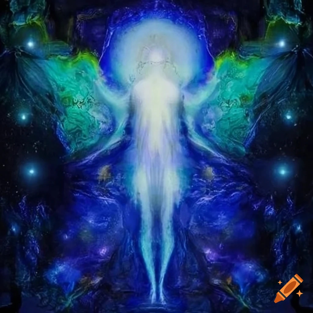 Ethereal and abstract representation of God with a celestial aura on ...