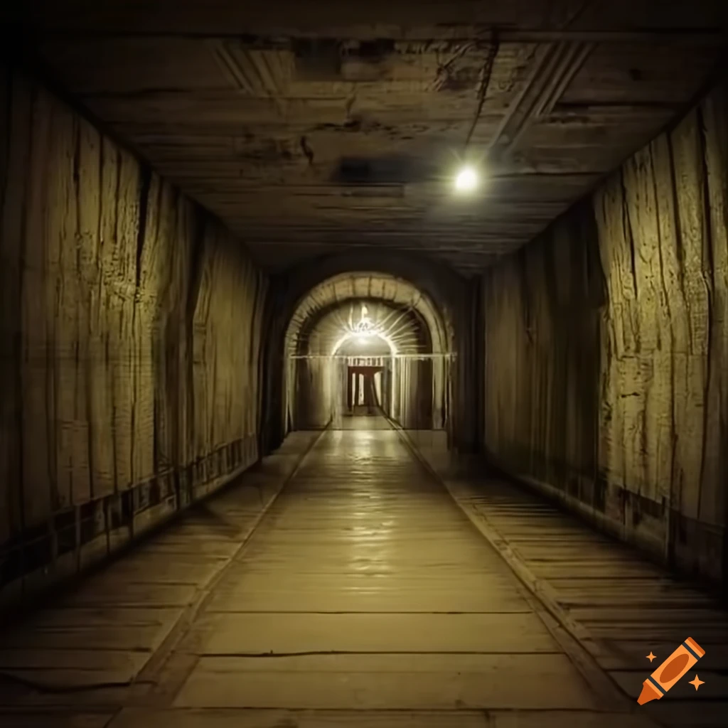 Interior of a secret underground facility on Craiyon