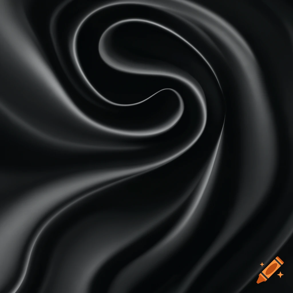 Matte black stormy waves on Craiyon