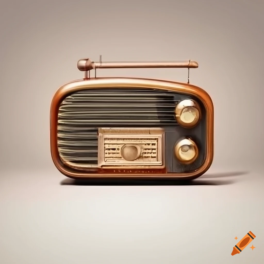 Poste de radio vintage avec un c et un h on Craiyon
