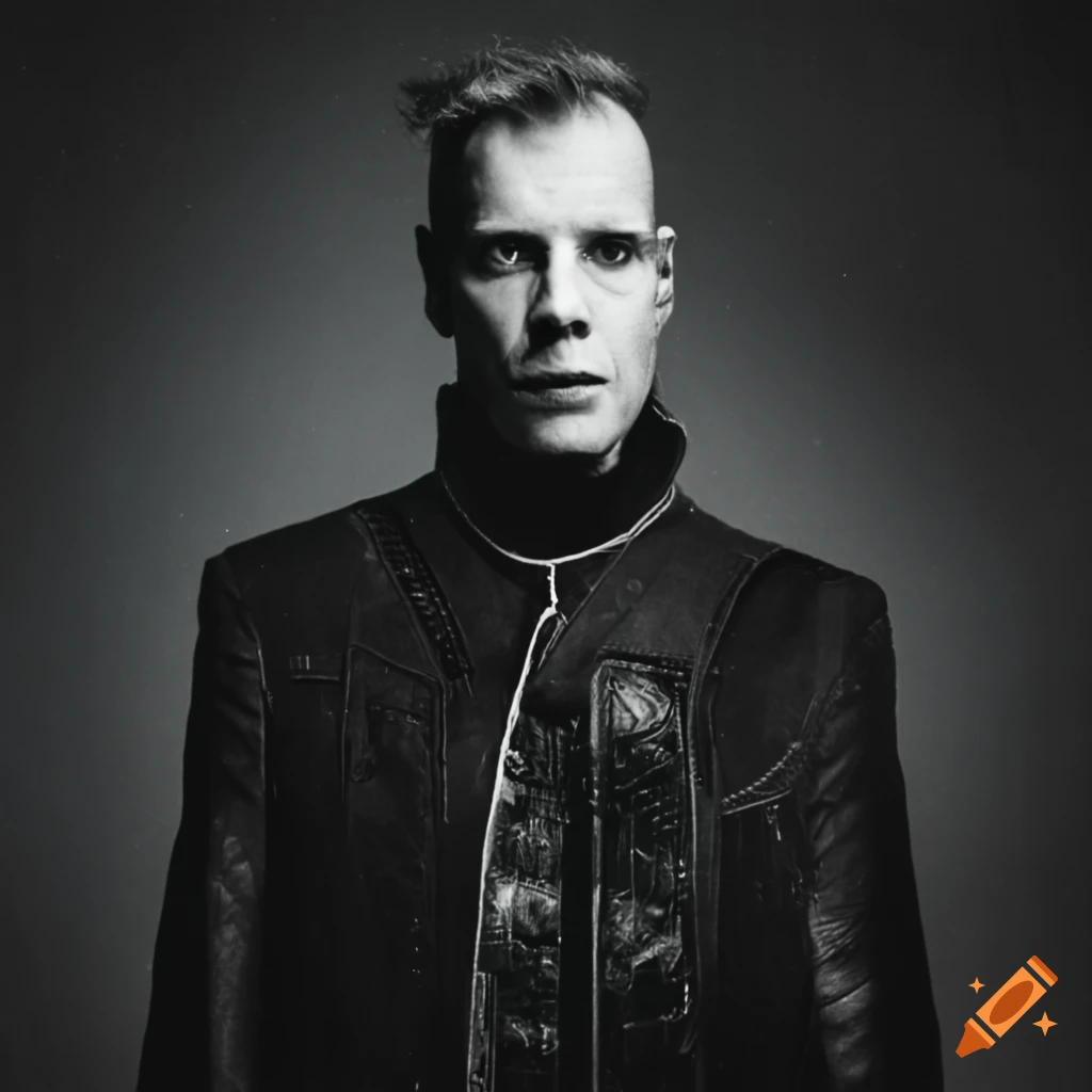 Portrait of young Jorge Luis Borges in a rock band outfit on Craiyon