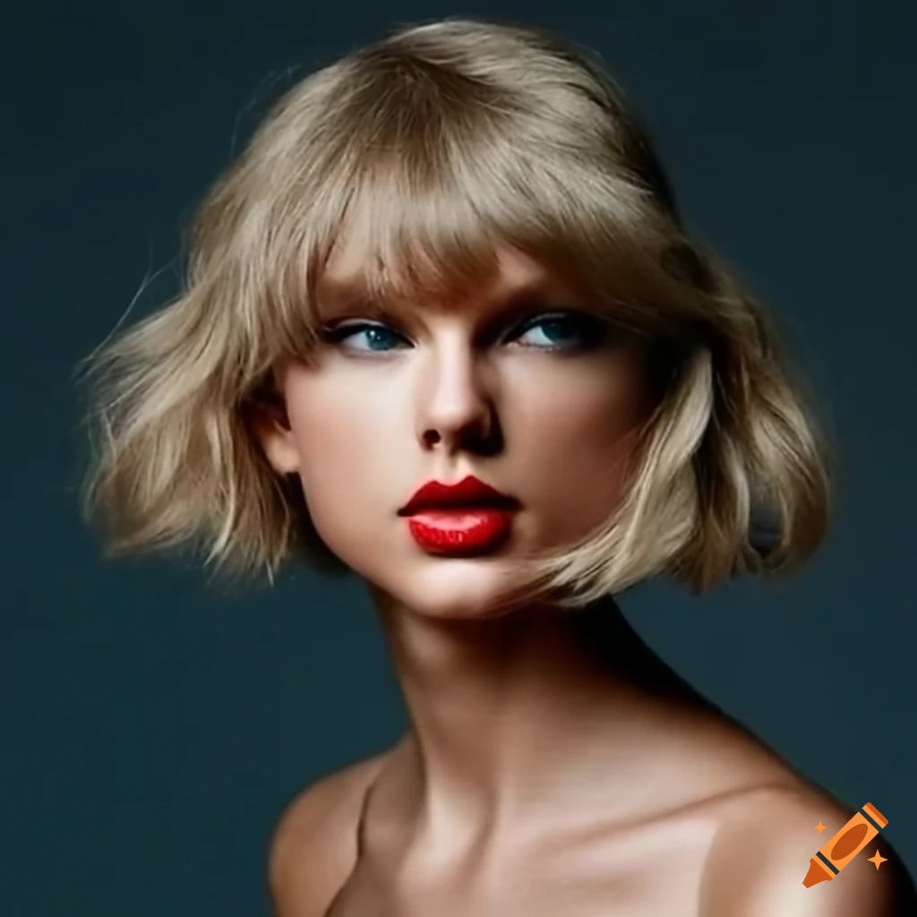 Taylor swift with micro bangs on Craiyon