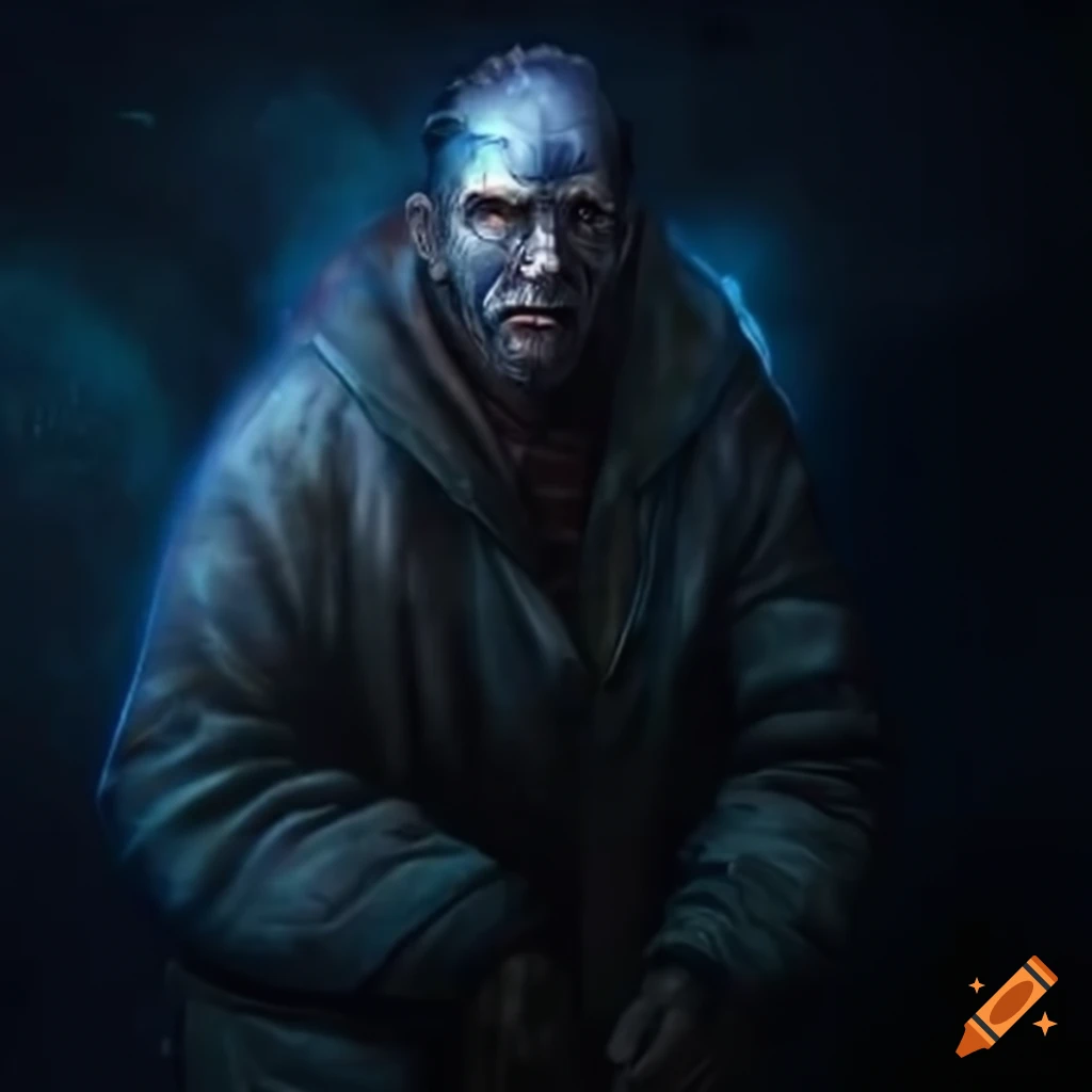 Futuristic homeless man on Craiyon