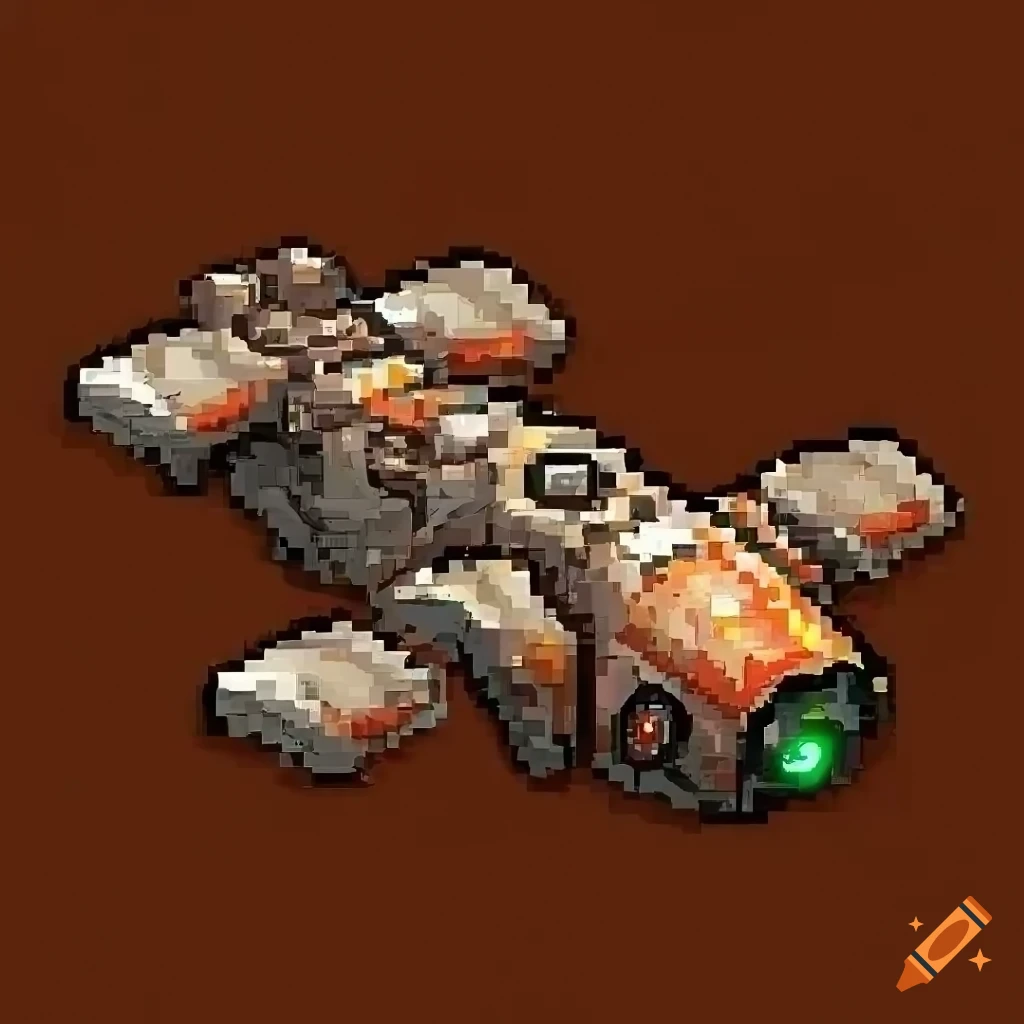 Detailed top-down rusty spaceship game sprite on Craiyon